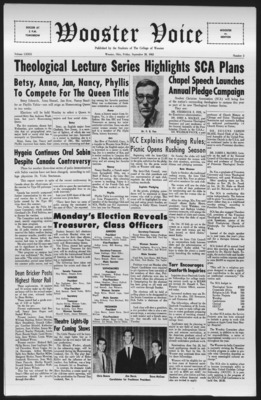 "The Wooster Voice (Wooster, OH), 1962-09-28" by Wooster Voice Editors