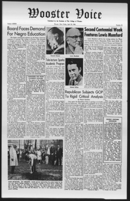 "The Wooster Voice (Wooster, OH), 1966-04-22" by Wooster Voice Editors
