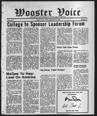 "The Wooster Voice (Wooster, OH), 1976-09-24" by Wooster Voice Editors