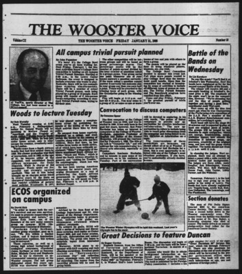 "The Wooster Voice (Wooster, OH), 1986-01-31" by Wooster Voice Editors