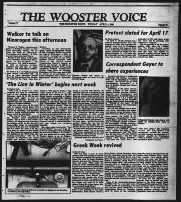 "The Wooster Voice (Wooster, OH), 1986-04-04" by Wooster Voice Editors