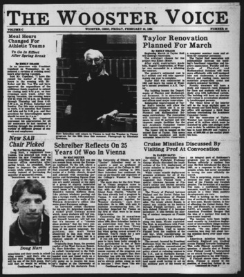 "The Wooster Voice (Wooster, OH), 1984-02-10" by Wooster Voice Editors