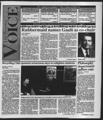 "The Wooster Voice (Wooster, OH), 1992-11-20" by Wooster Voice Editors