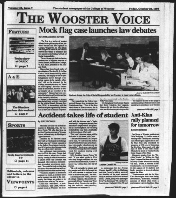 "The Wooster Voice (Wooster, OH), 1993-10-22" by Wooster Voice Editors