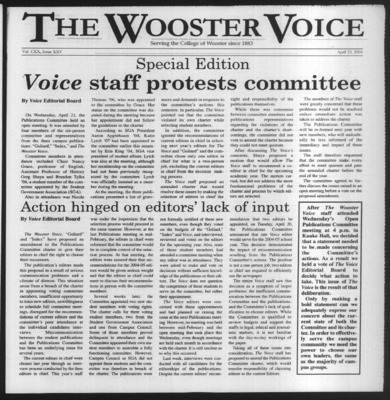 "The Wooster Voice (Wooster, OH), 2004-04-23" by Wooster Voice Editors